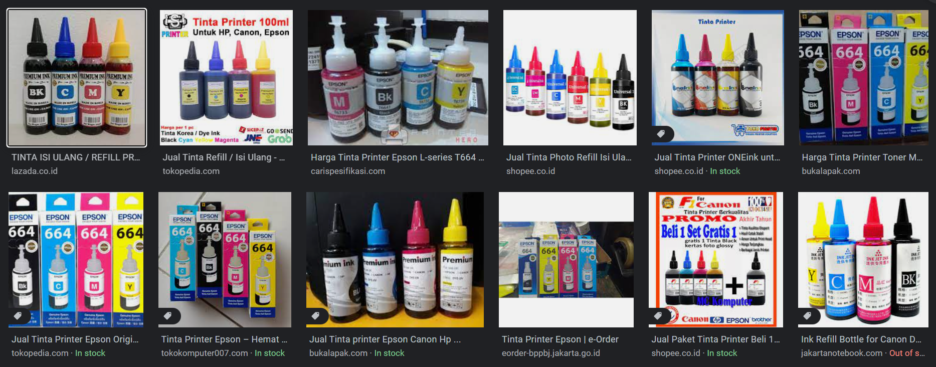 Rincian Harga Tinta Printer Berdasarkan Merk dan Tipenya